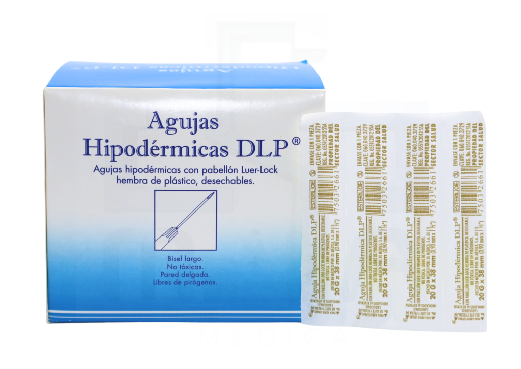 Aguja Hipodérmica con Pabellón Luer-Lock Hembra de Plástico, Desechable ...