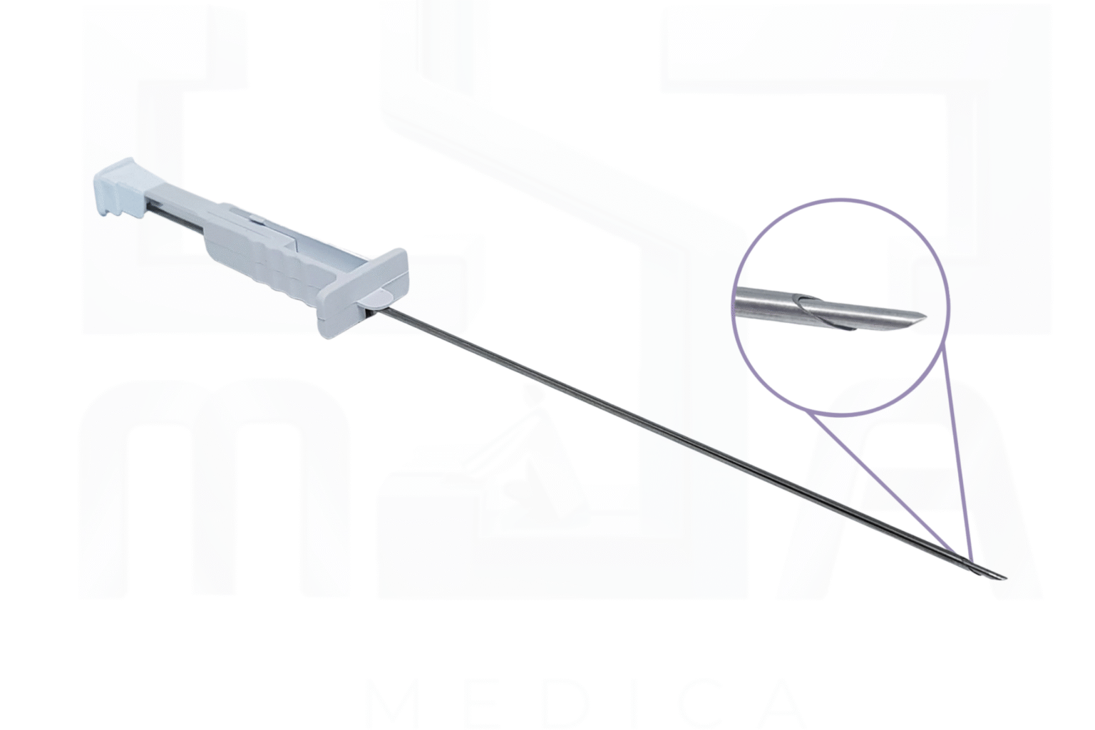 Aguja para Biopsia Desechable Tipo Trucut, AGY Calibre 14G, Longitud 15 ...