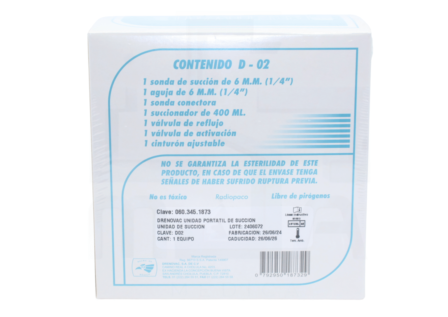 Drenovac 1/4″ – Sistema de Drenaje por Aspiración Postquirúrgico – MSA ...