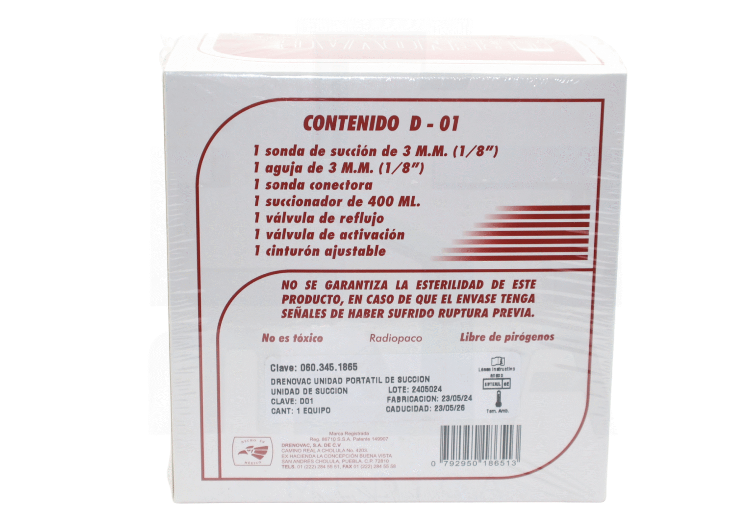 Drenovac 1/8″ – Sistema de Drenaje Postquirúrgico por Aspiración – MSA ...