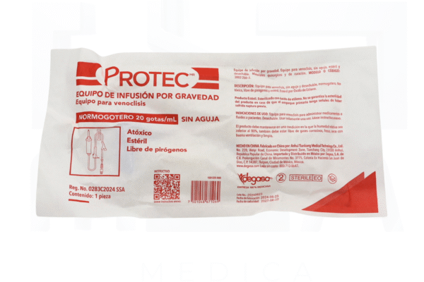 Equipo de Infusión por Gravedad para Venoclisis Normogotero 20 gotas/mL, sin aguja – Marca ...